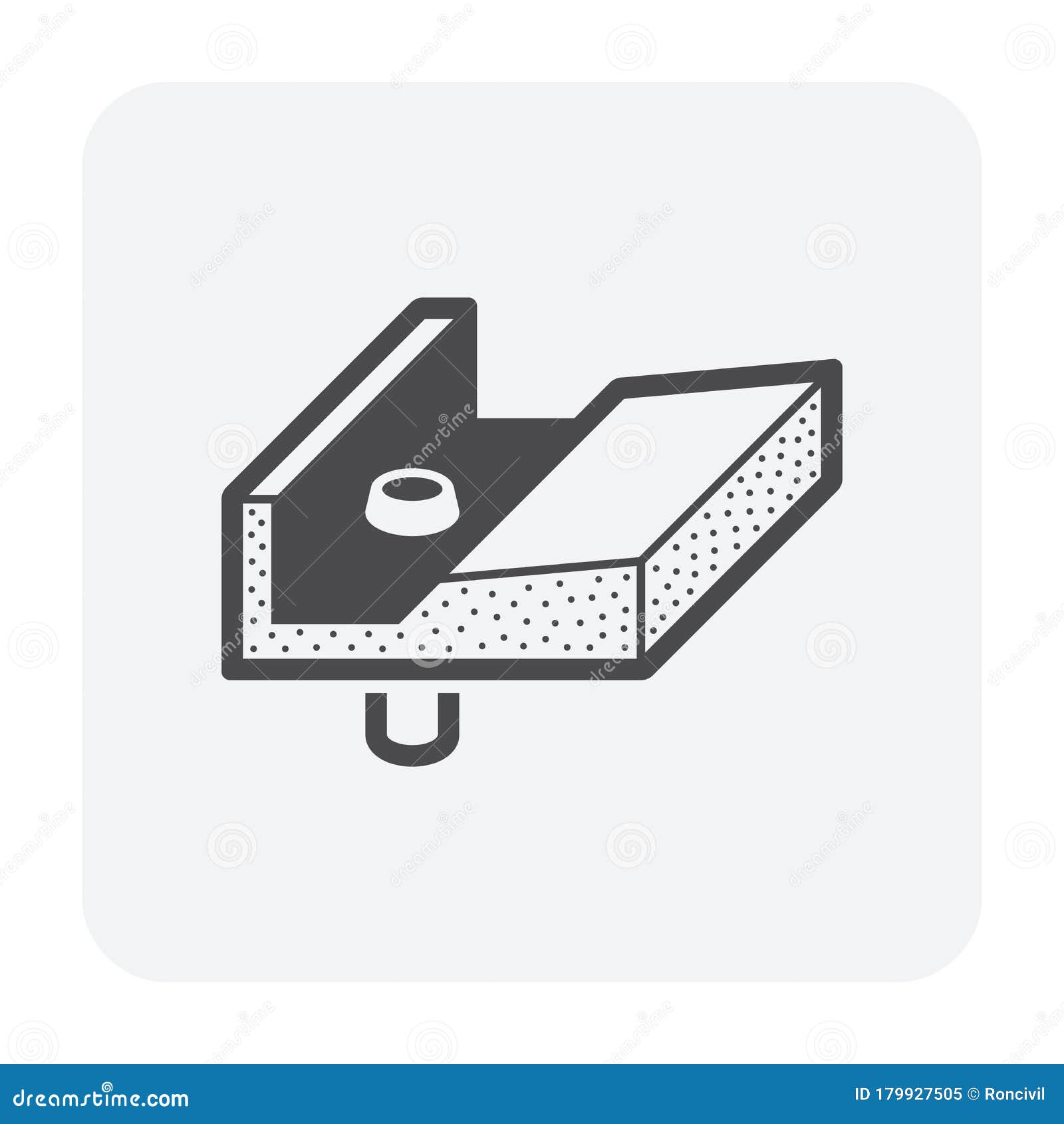 Deck drainage icon stock vector. Illustration of metal - 179927505