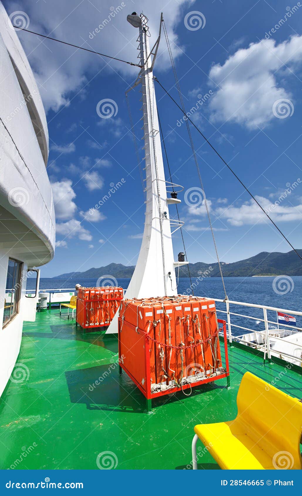 Deck of ferry stock image. Image of deck, chair, ferry - 28546665