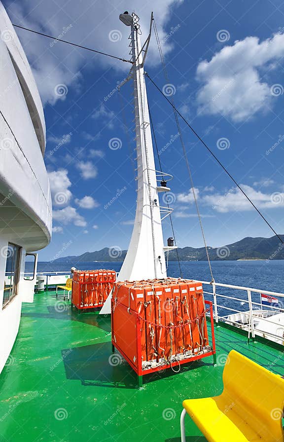 Deck of ferry stock image. Image of deck, chair, ferry - 28546665