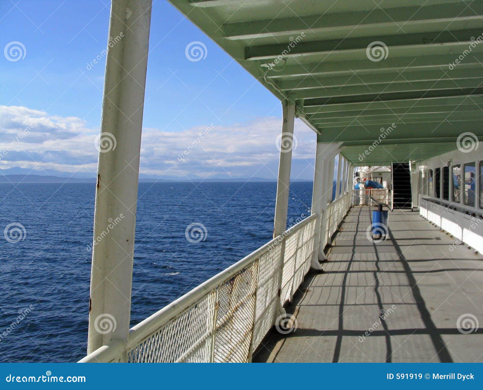 Deck of Ferry stock image. Image of vacation, british, canada - 591919