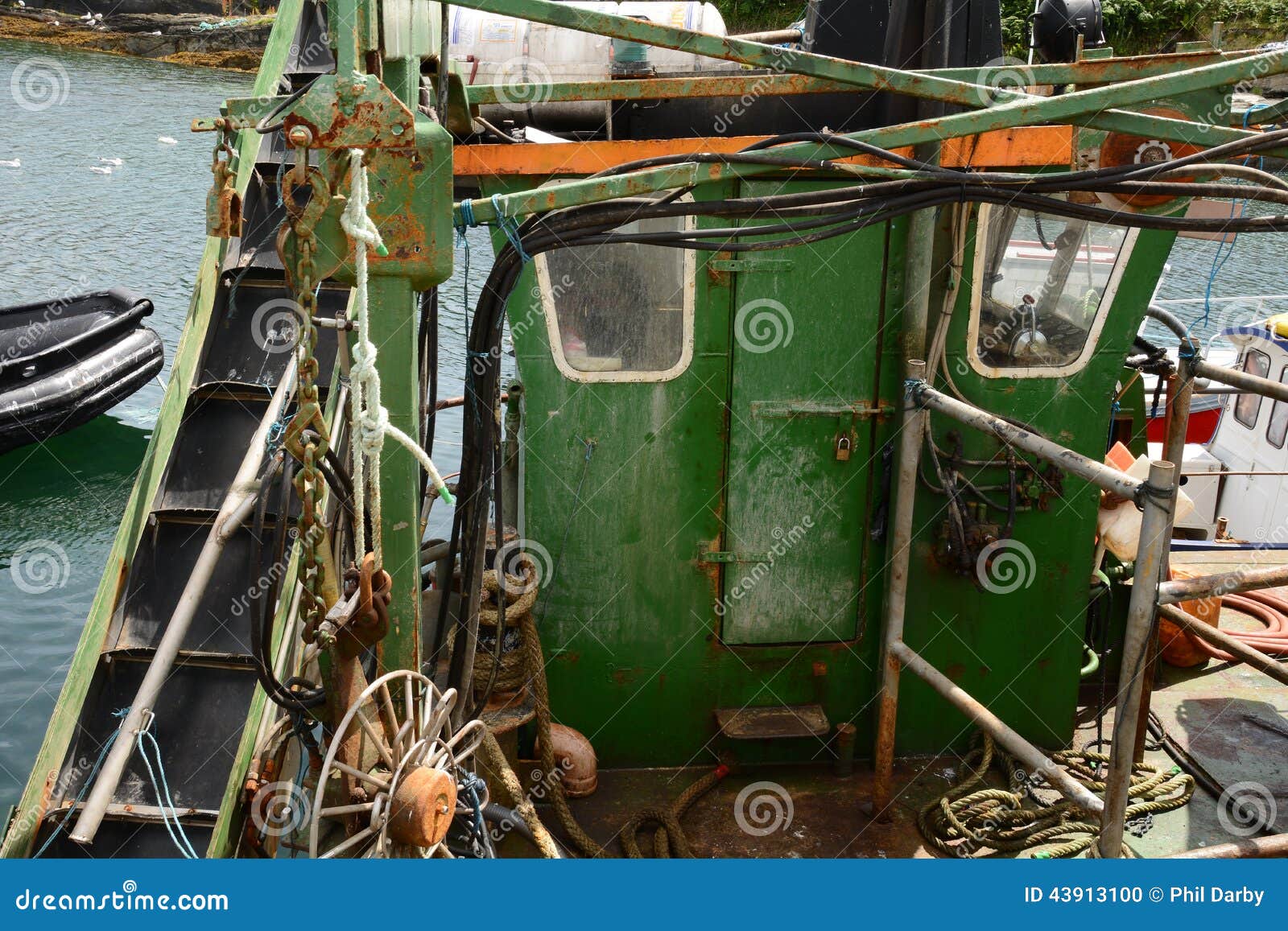 Deck of Fishing Boat stock photo. Image of fishing, saltwater - 43913100