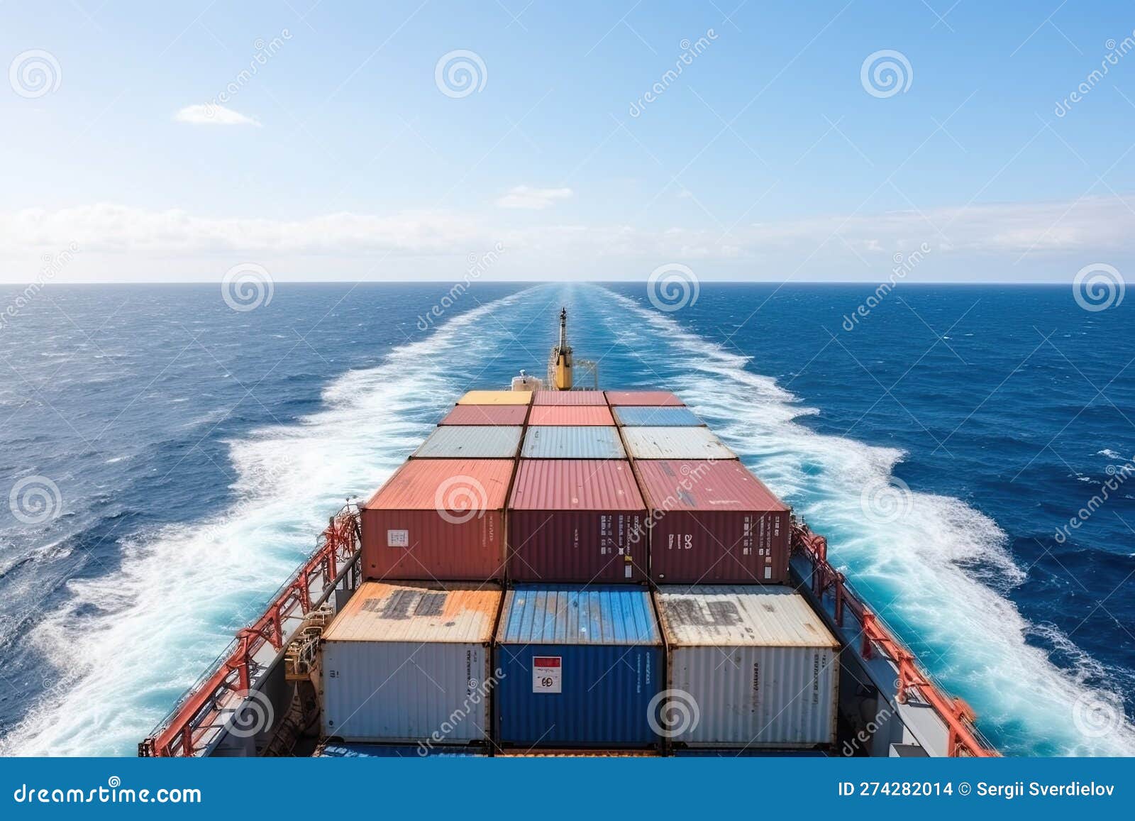 The Deck of a Massive Container Ship is Shown, with Rows of Stacked ...