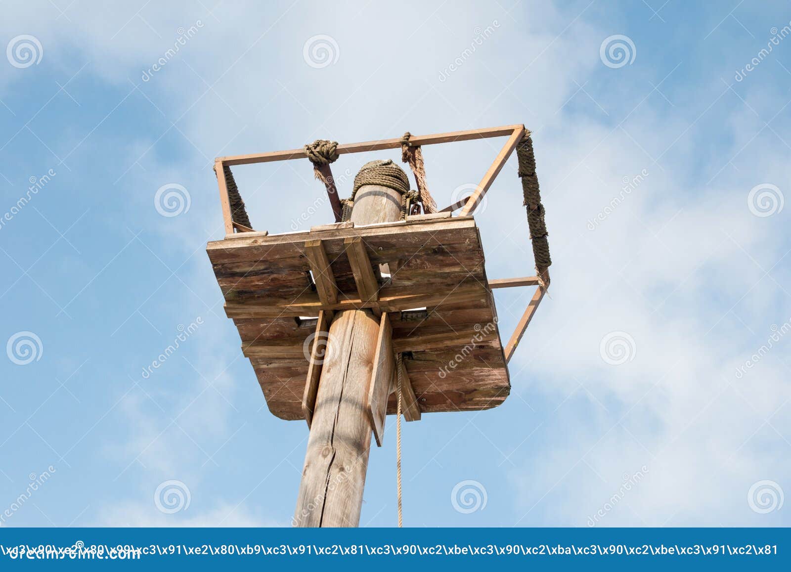 The Deck on the Mast of the Ship. Stock Image - Image of sailboat ...