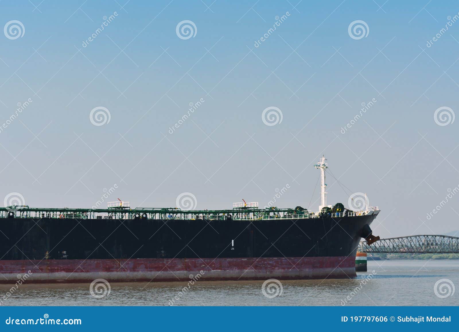 Deck of a Merchant Ship Standing in a Port Stock Photo - Image of ...