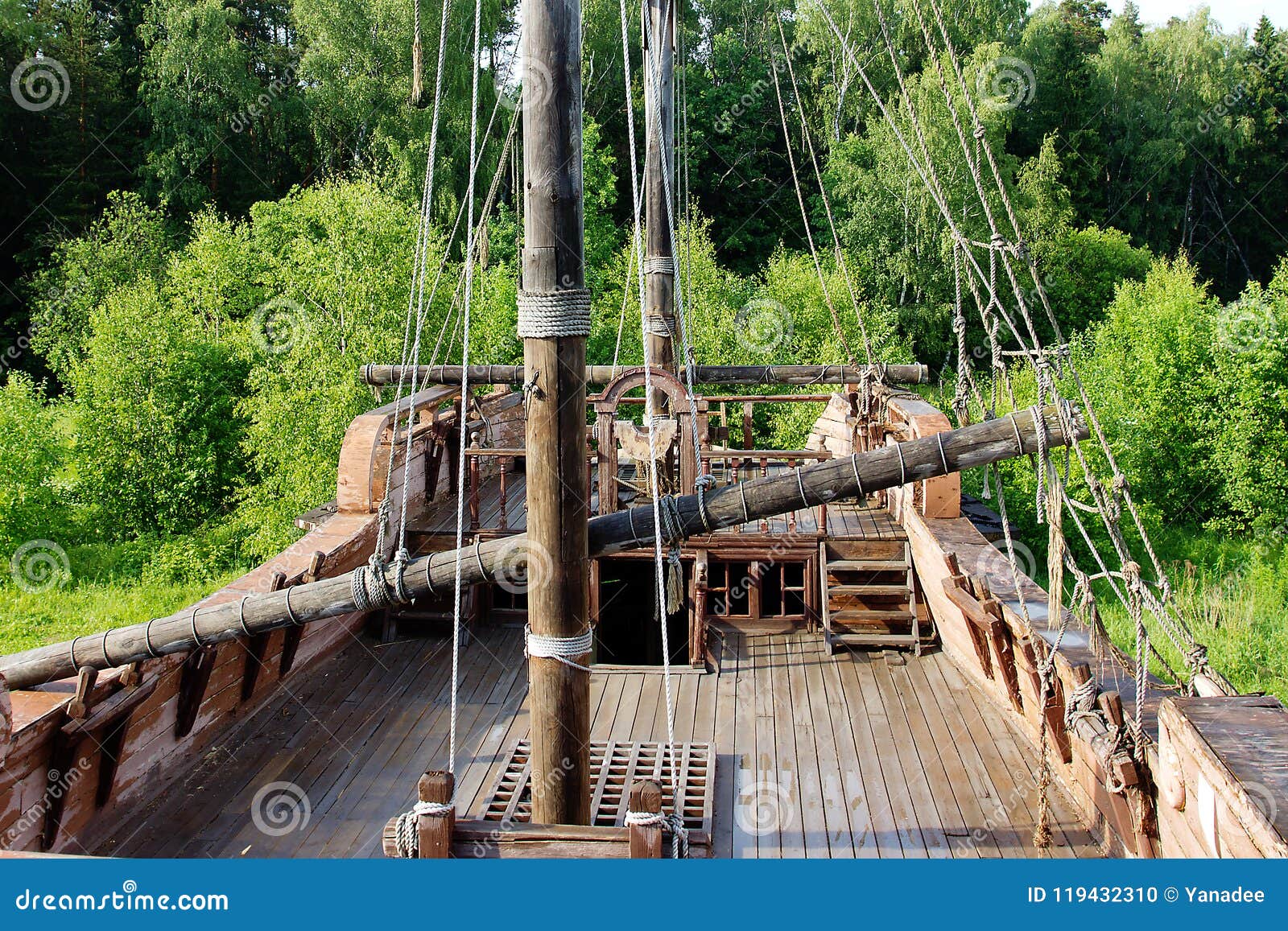 Deck on an old ship stock photo. Image of navigation - 119432310