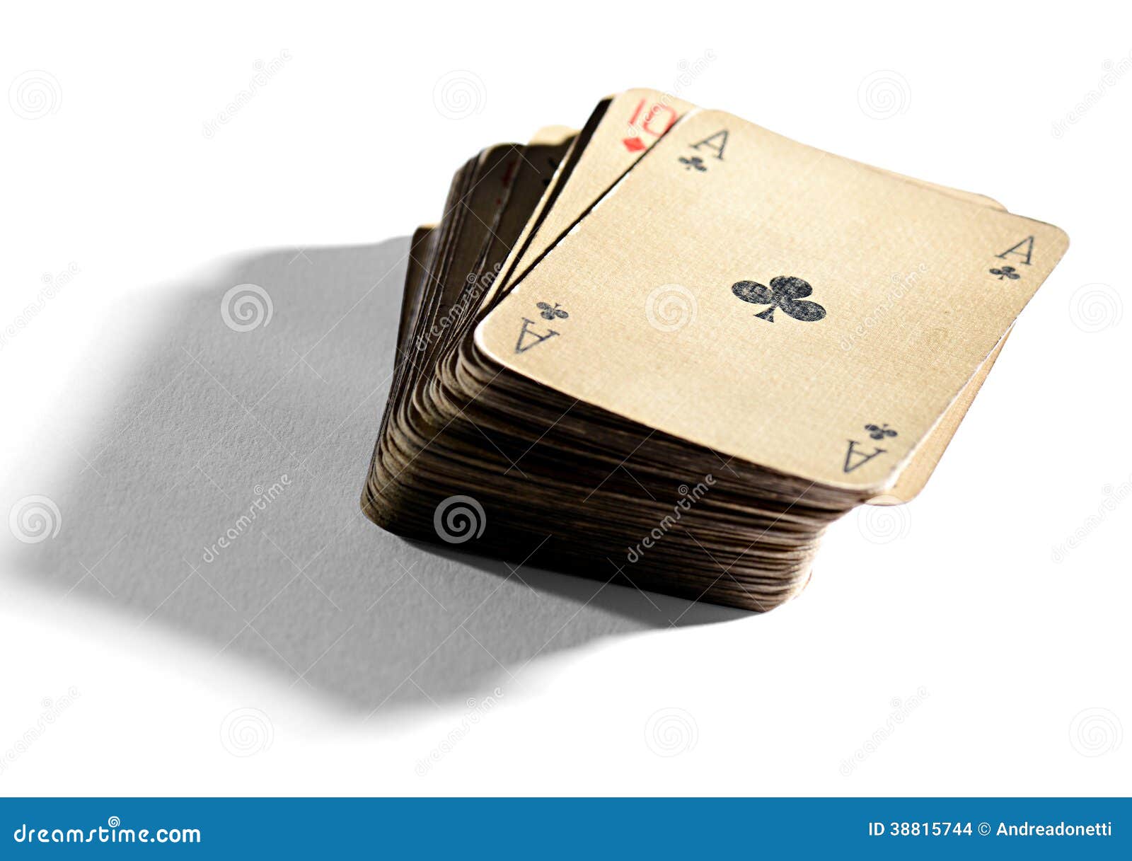Deck of Old Vintage Playing Cards Stock Photo - Image of casino, clubs ...