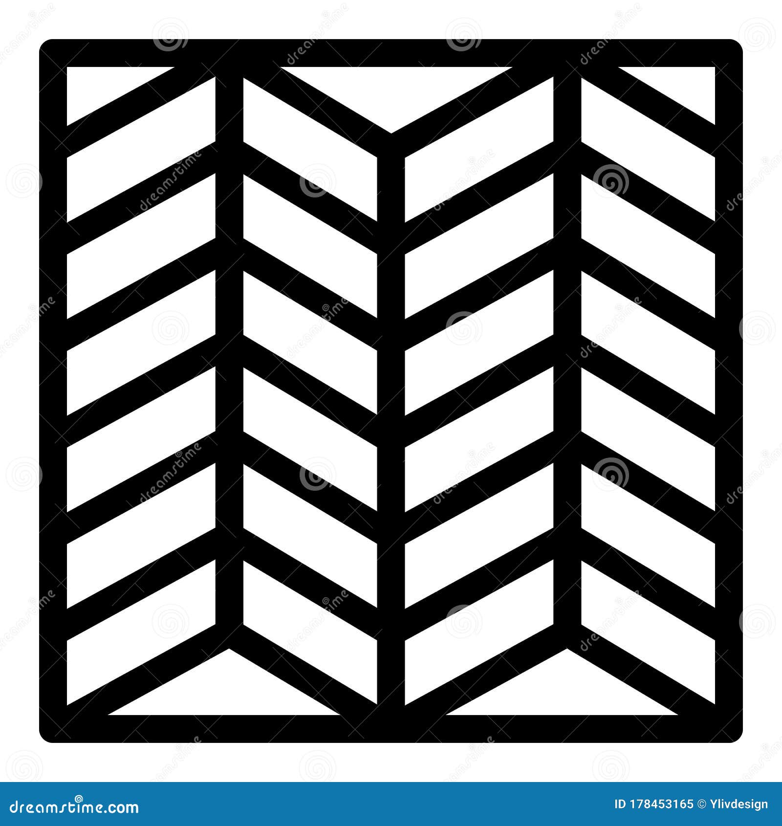 Deck Paving System, Icon, Outline Style Stock Vector - Illustration of ...