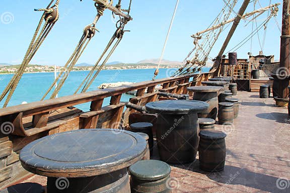 The deck of a pirate ship stock image. Image of ship - 47855897
