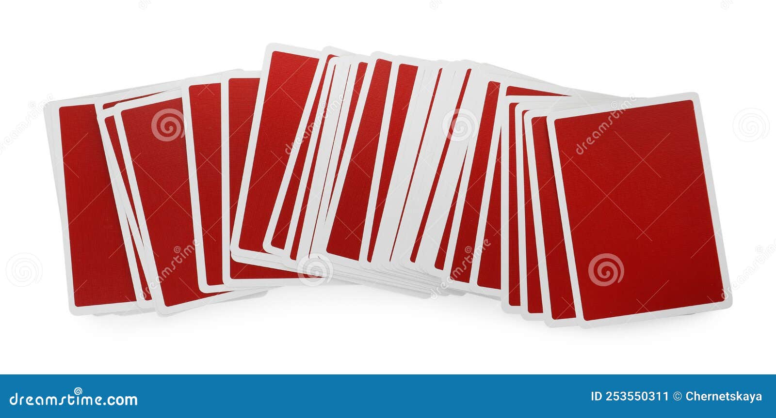 Deck of Playing Cards Isolated on White, Top View. Poker Game Stock ...
