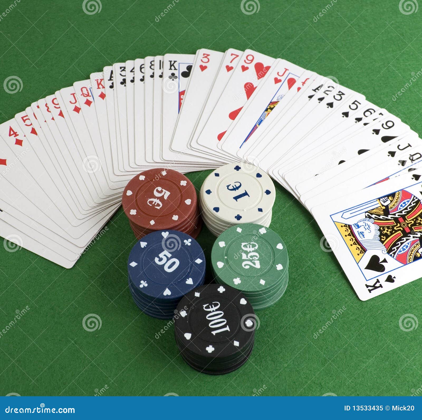 Deck of poker and tokens stock image. Image of real, black - 13533435