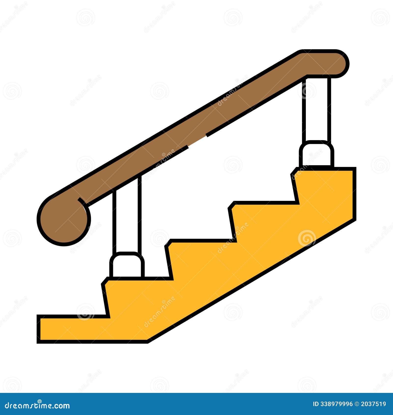 Handrails Line Icon. Editable Illustration Cartoon Vector ...