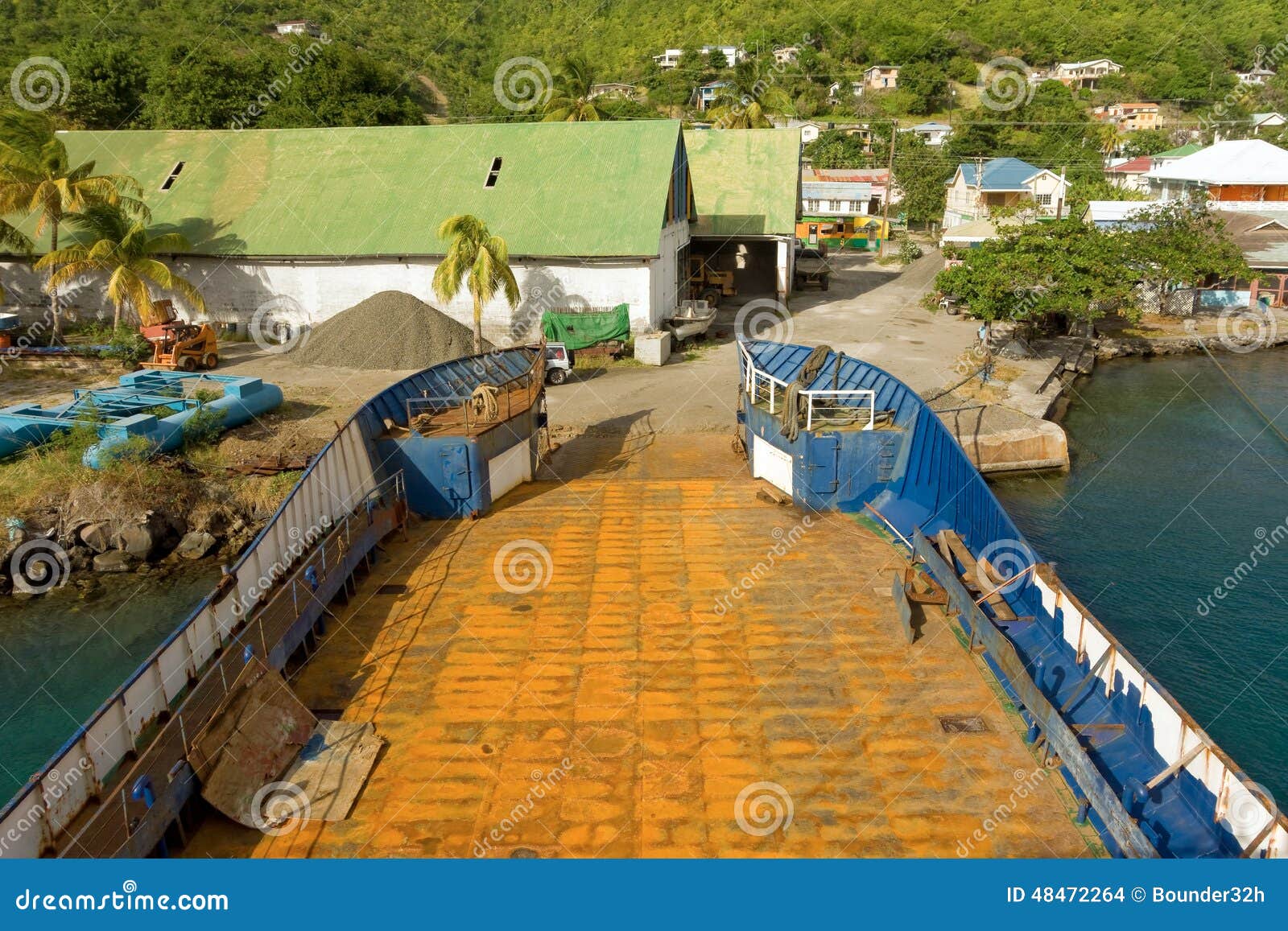 The Deck and Ramp of a Barge at Port Elizabeth Editorial Stock Image ...