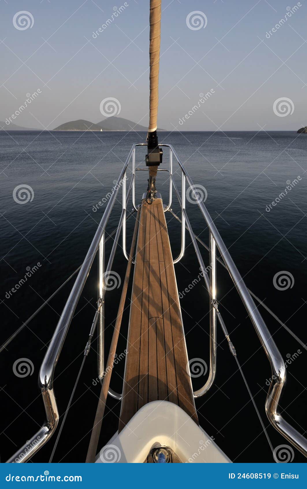 Deck of sailboat stock image. Image of boat, elegance - 24608519