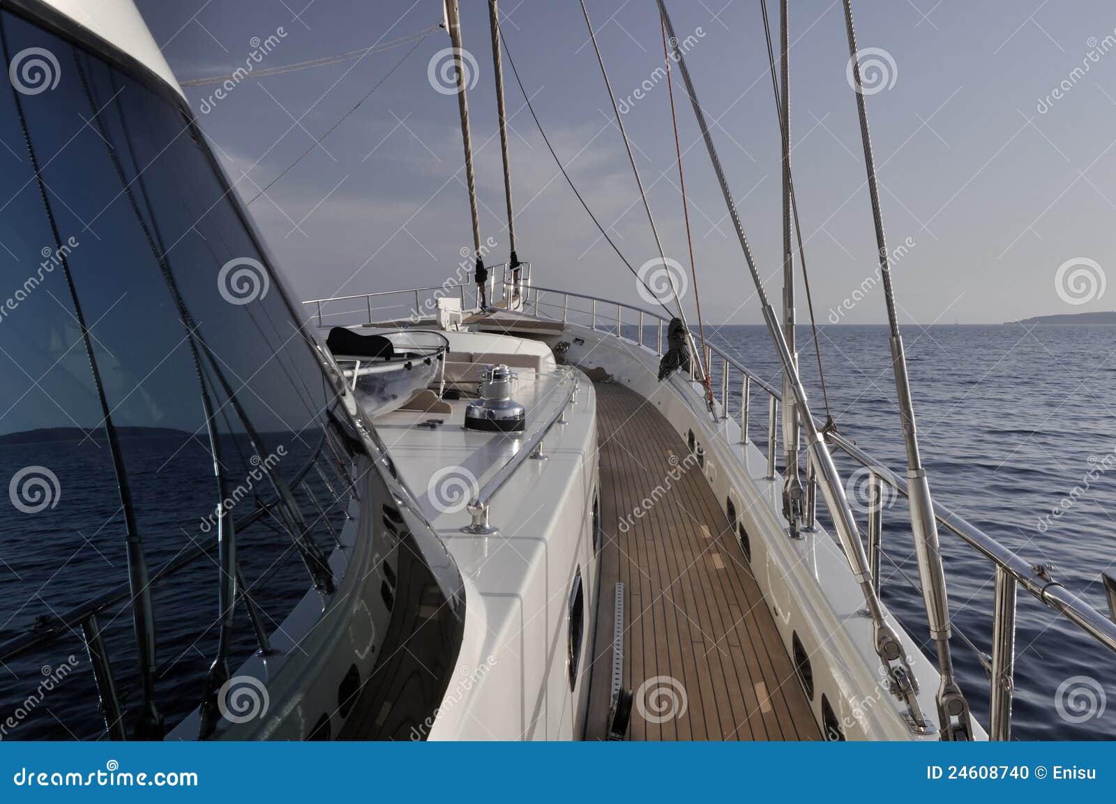 Deck of sailboat stock photo. Image of sail, lifestyle - 24608740