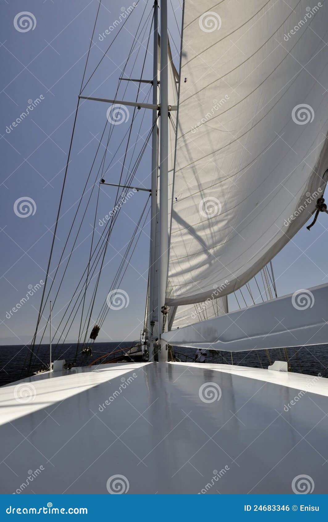 Deck of sailboat stock photo. Image of exploration, boat - 24683346