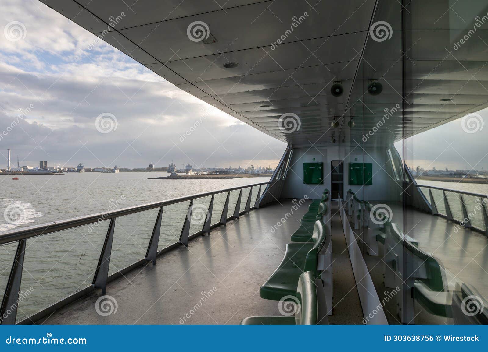 Deck of a Ship with Rows of Benches Stretching Across the Open Space ...