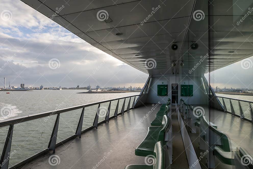 Deck of a Ship with Rows of Benches Stretching Across the Open Space ...