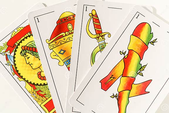 Deck of spanish cards stock illustration. Illustration of main - 263074877