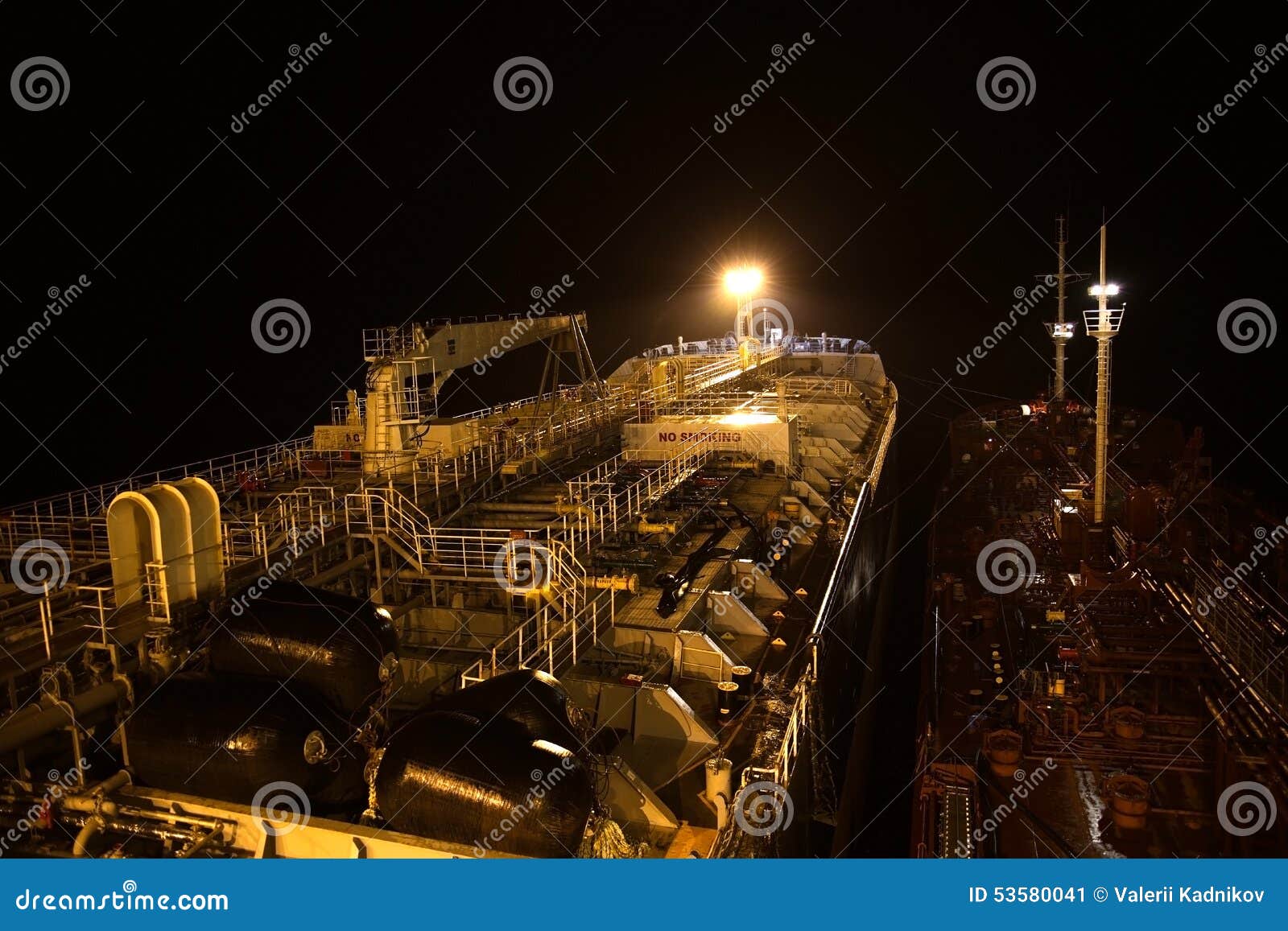 Deck of the Tanker at Night Stock Image - Image of deck, diesel: 53580041