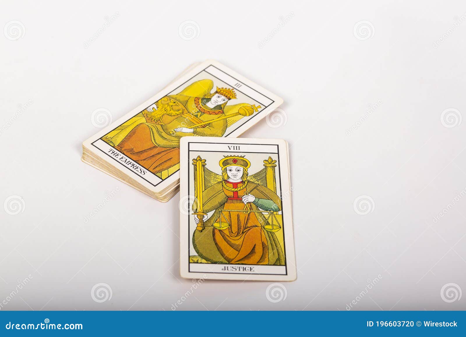 Deck of Tarot Cards on a Table Stock Photo - Image of deck, astrology ...