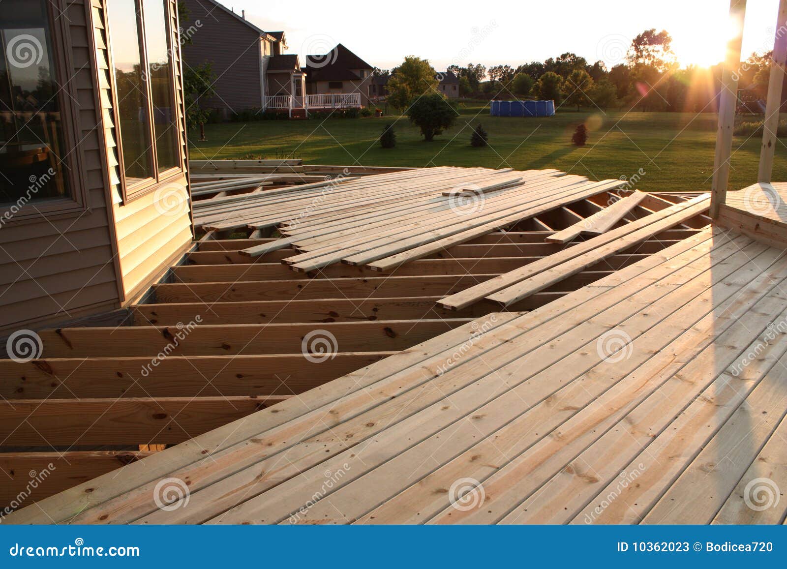 Deck Under Construction 10 stock image. Image of build - 10362023