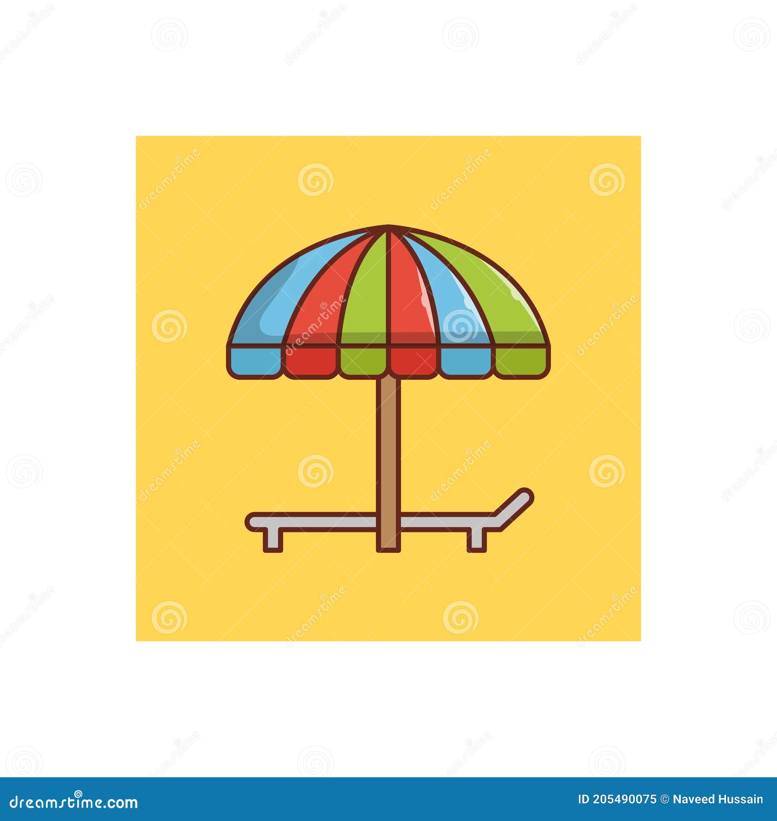 Deck Vector Flat Colour Icon Stock Vector - Illustration of deck ...