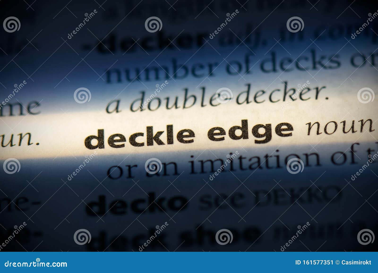 Deckle edge stock image. Image of english, dictionary - 161577351