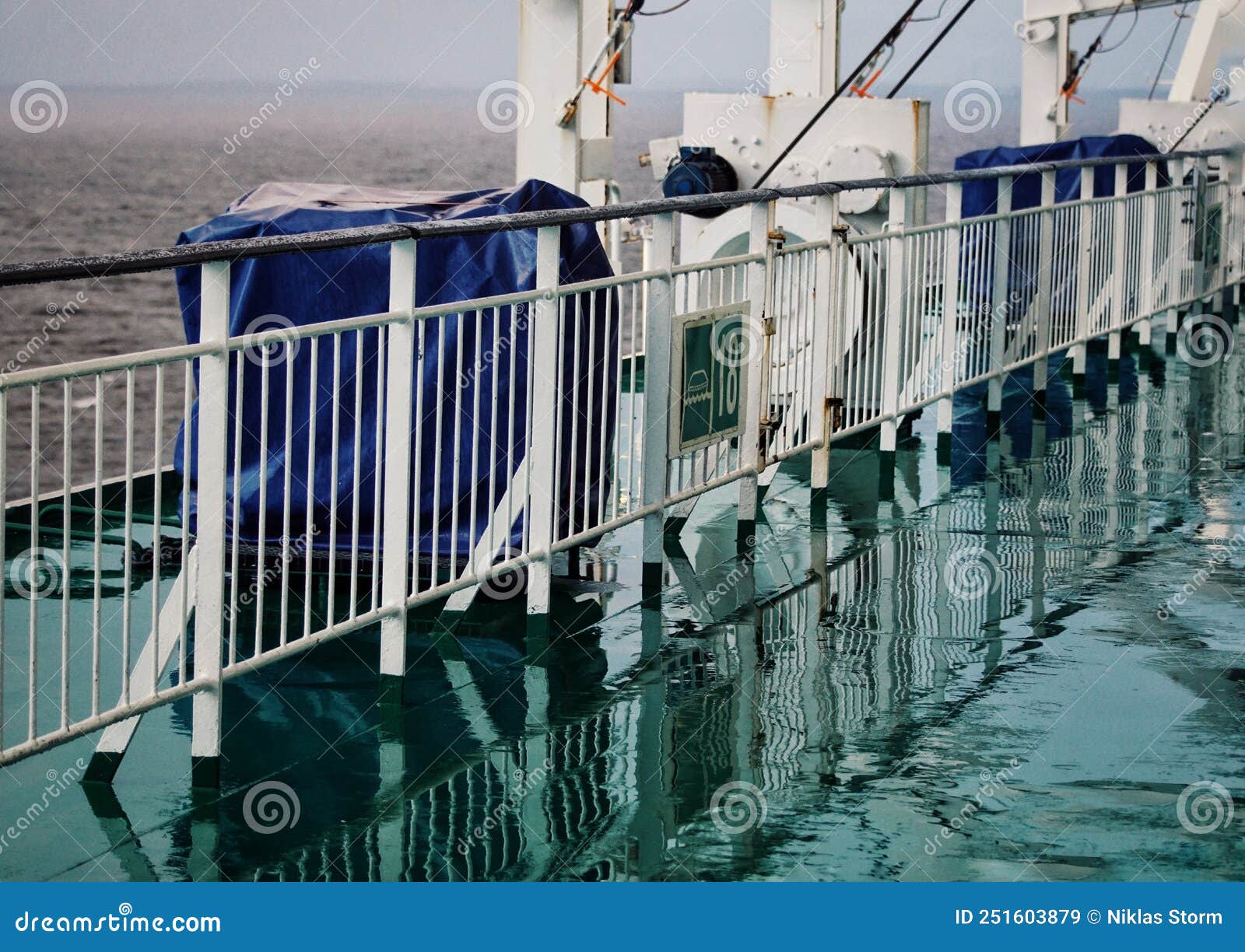 Decks on Cruise Ships during Rain Stock Image - Image of blue, bridge ...