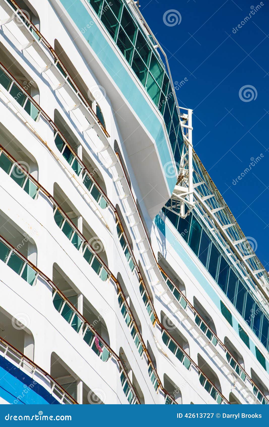 Decks on Curving Bulkhead of Cruise Ship Stock Image - Image of ocean ...