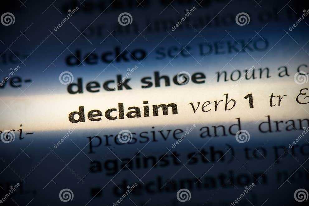 Declaim stock photo. Image of page, paper, printed, minimal - 161577168