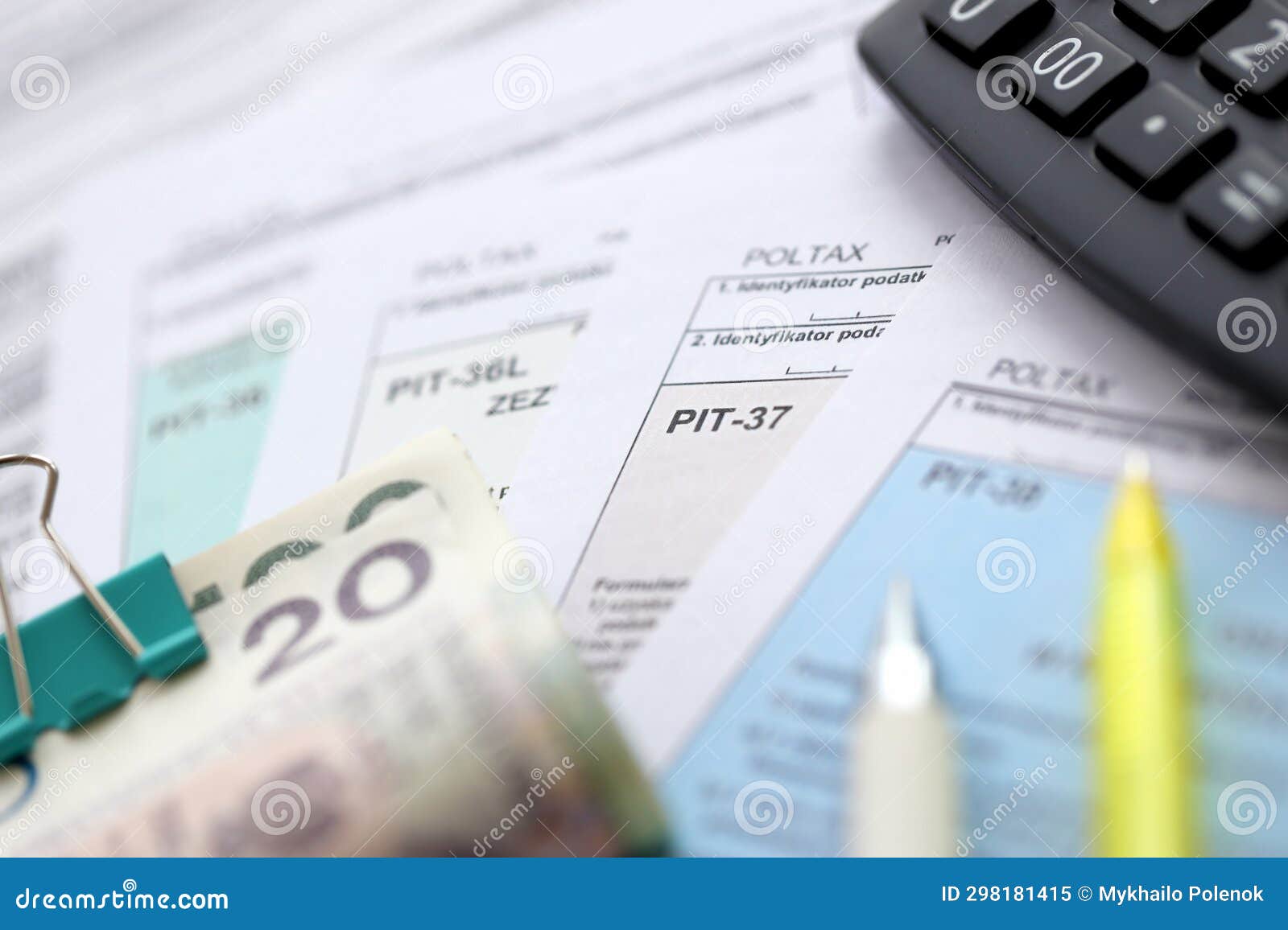 Declaration of the Amount of Earned Income or Incurred Loss, PIT-36 ...