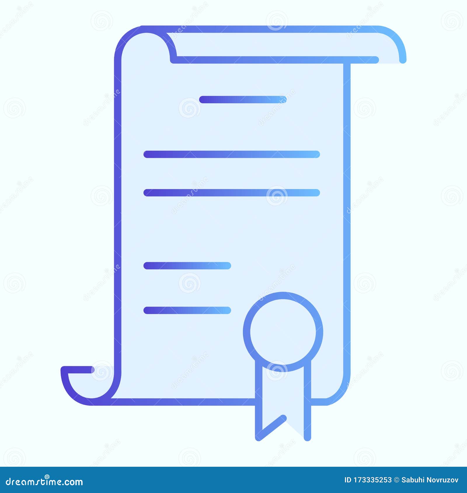 Declaration Flat Icon. American Document Vector Illustration Isolated ...