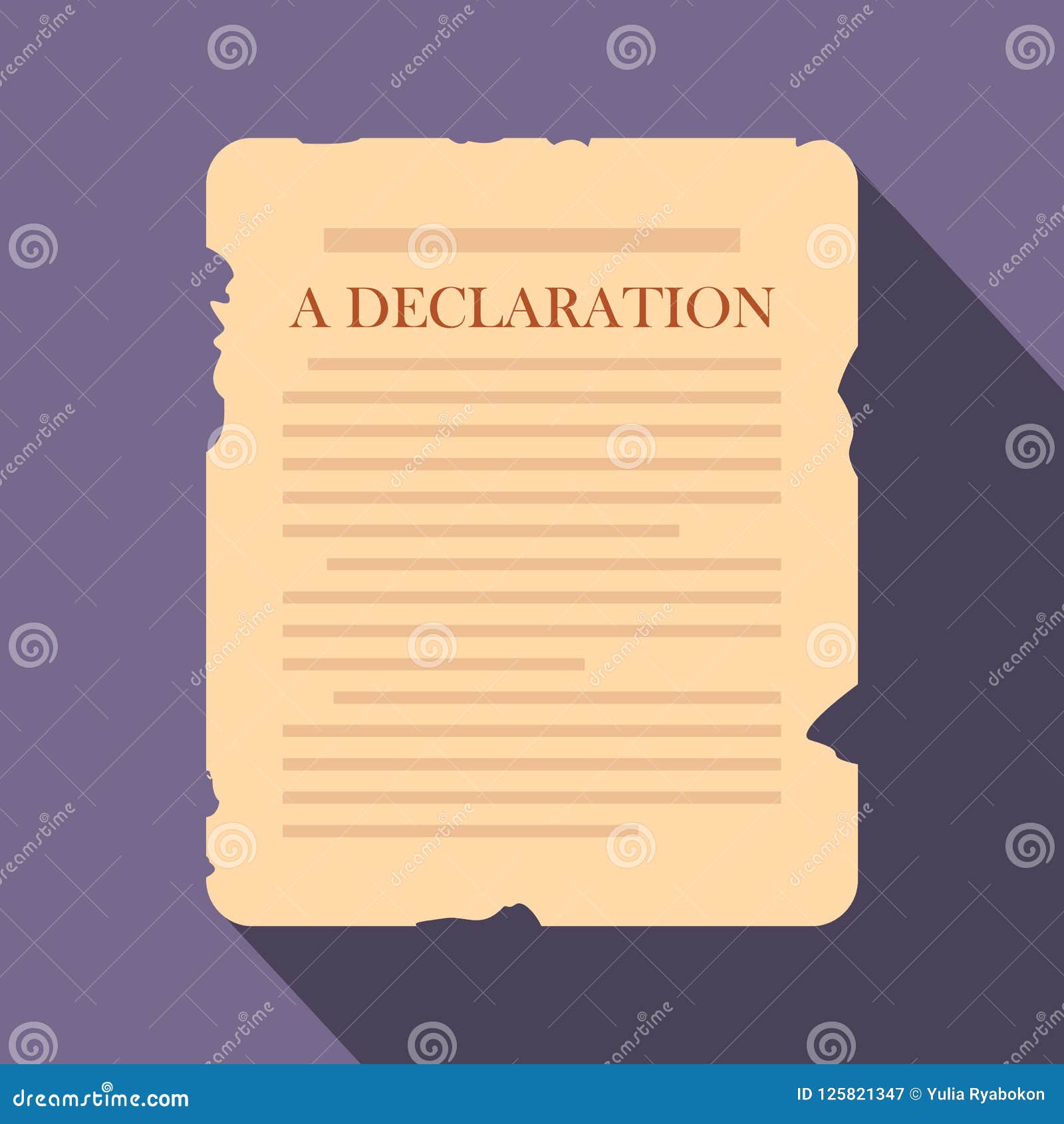 Declaration flat icon stock illustration. Illustration of america ...