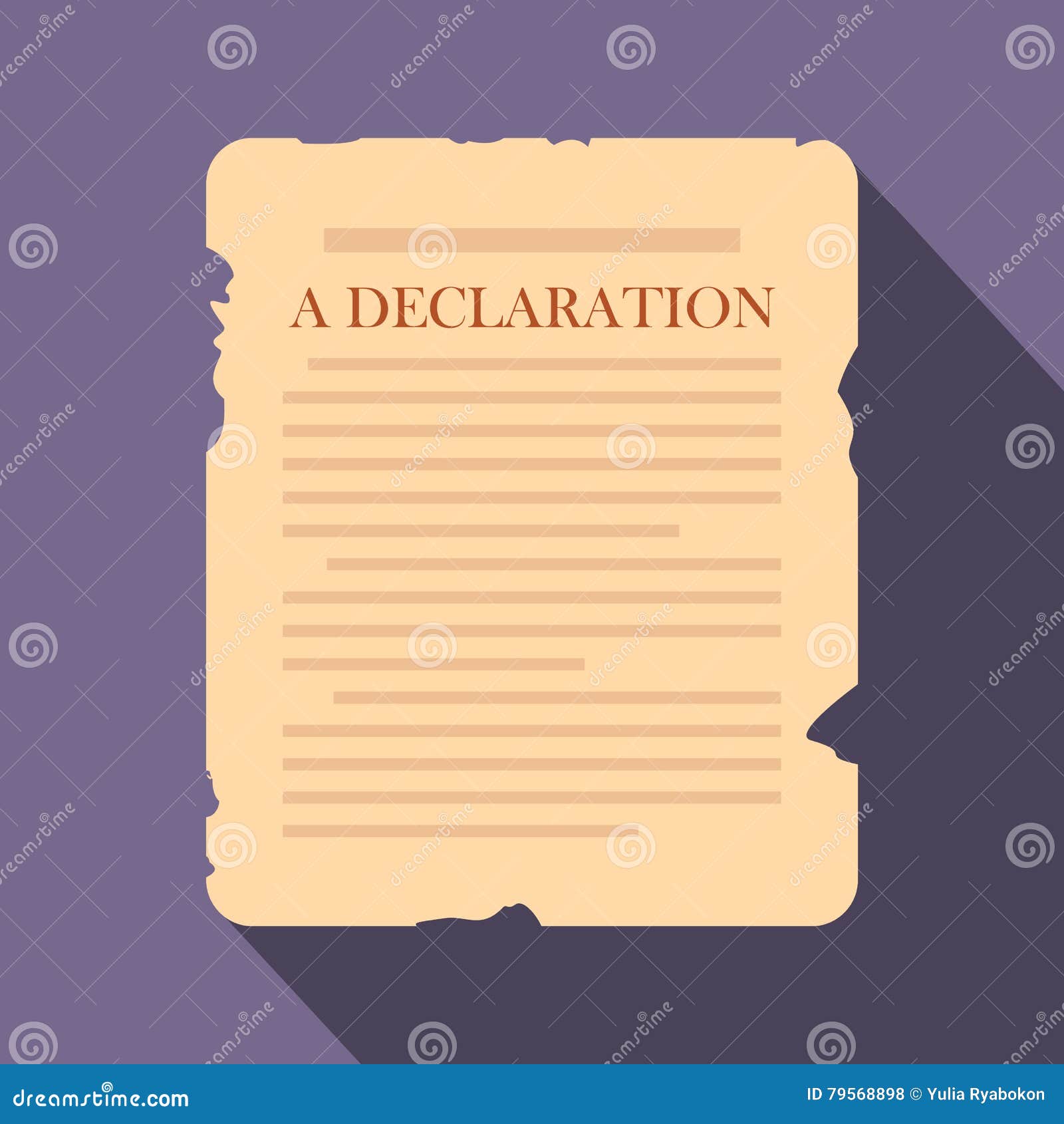 Declaration flat icon stock vector. Illustration of icon - 79568898