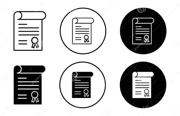 Declaration Icon Outline Flat Icon Stock Illustration - Illustration of ...