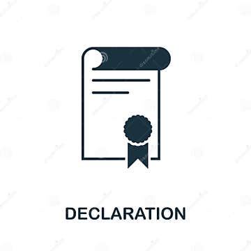 Declaration Icon. Simple Creative Element. Filled Monochrome ...