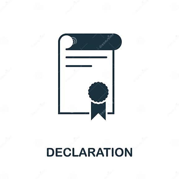 Declaration Icon. Simple Creative Element. Filled Monochrome ...