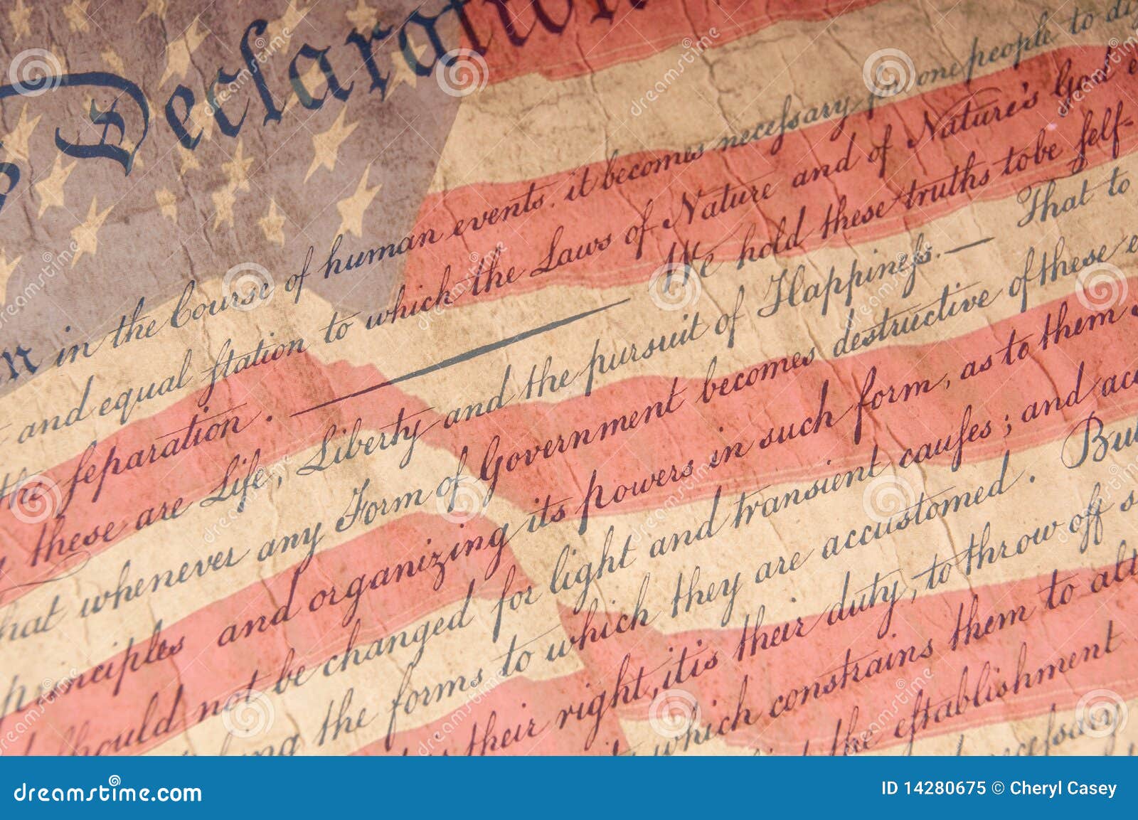 Declaration of Independence Close Up Stock Image - Image of declaration ...