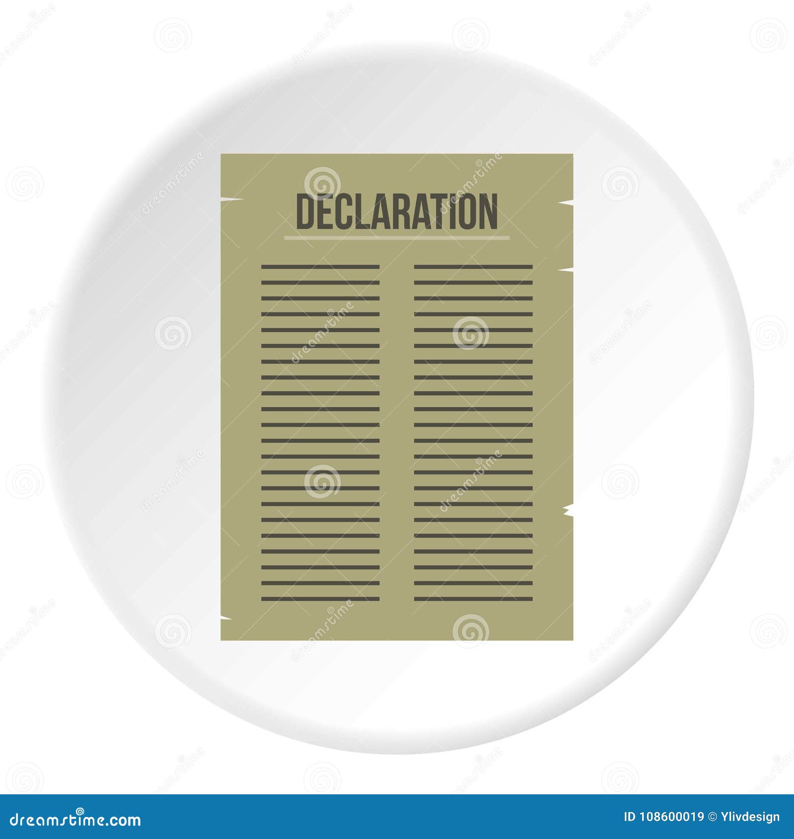 Declaration of Independence Icon Circle Stock Vector - Illustration of ...