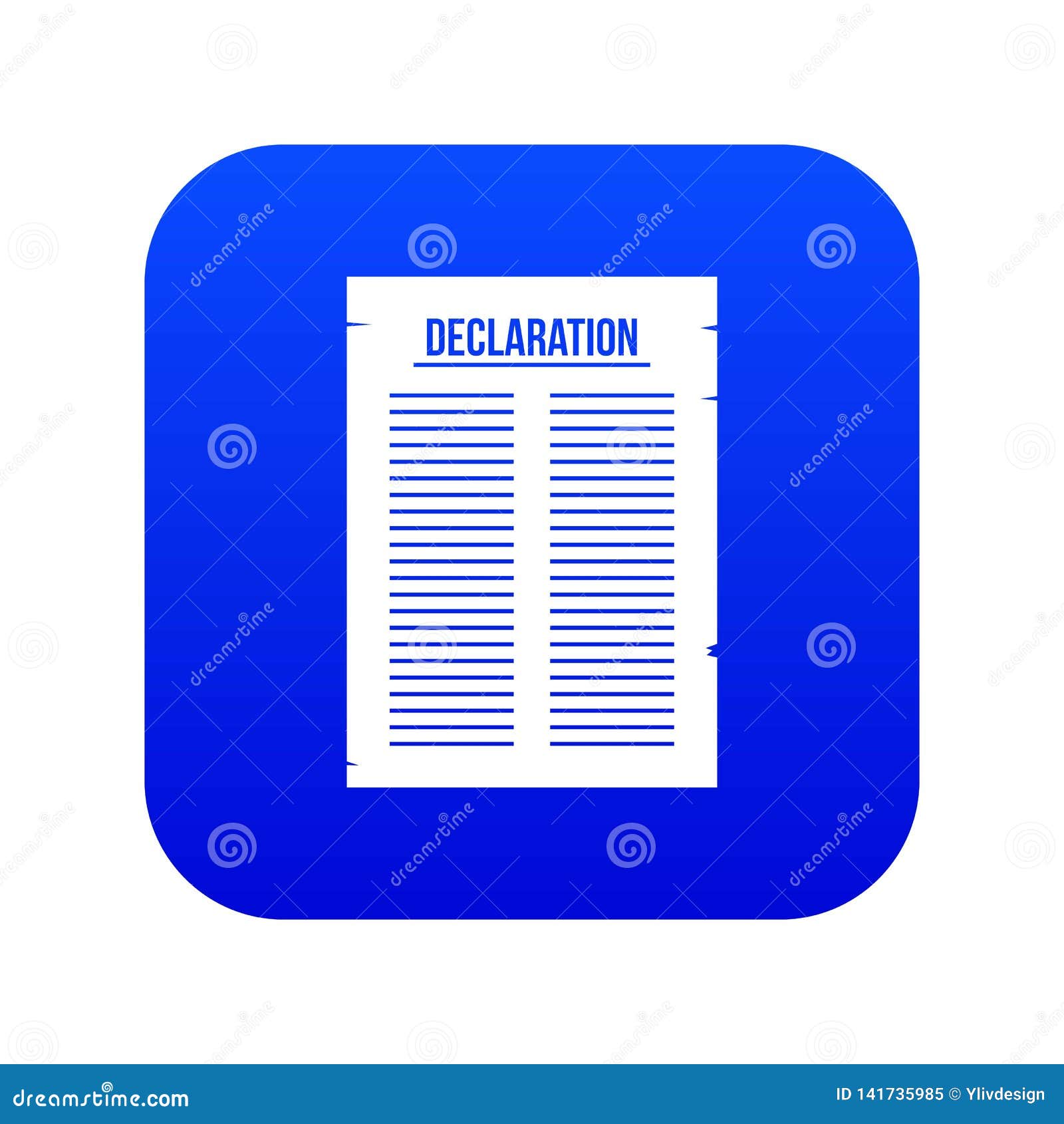 Declaration of Independence Icon Digital Blue Stock Vector ...