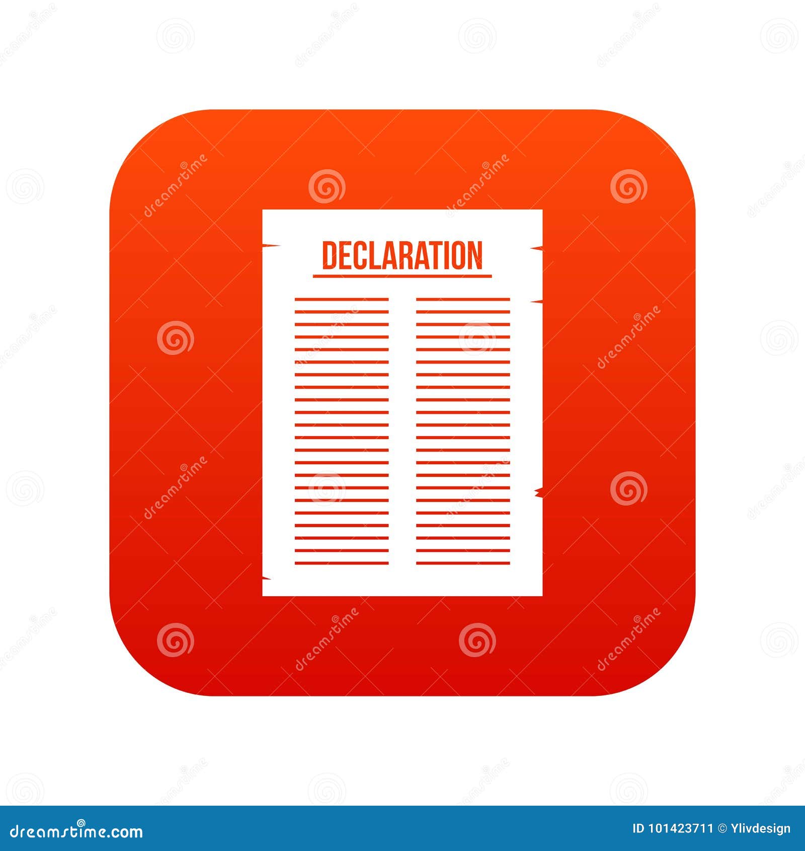 Declaration of Independence Icon Digital Red Stock Vector ...