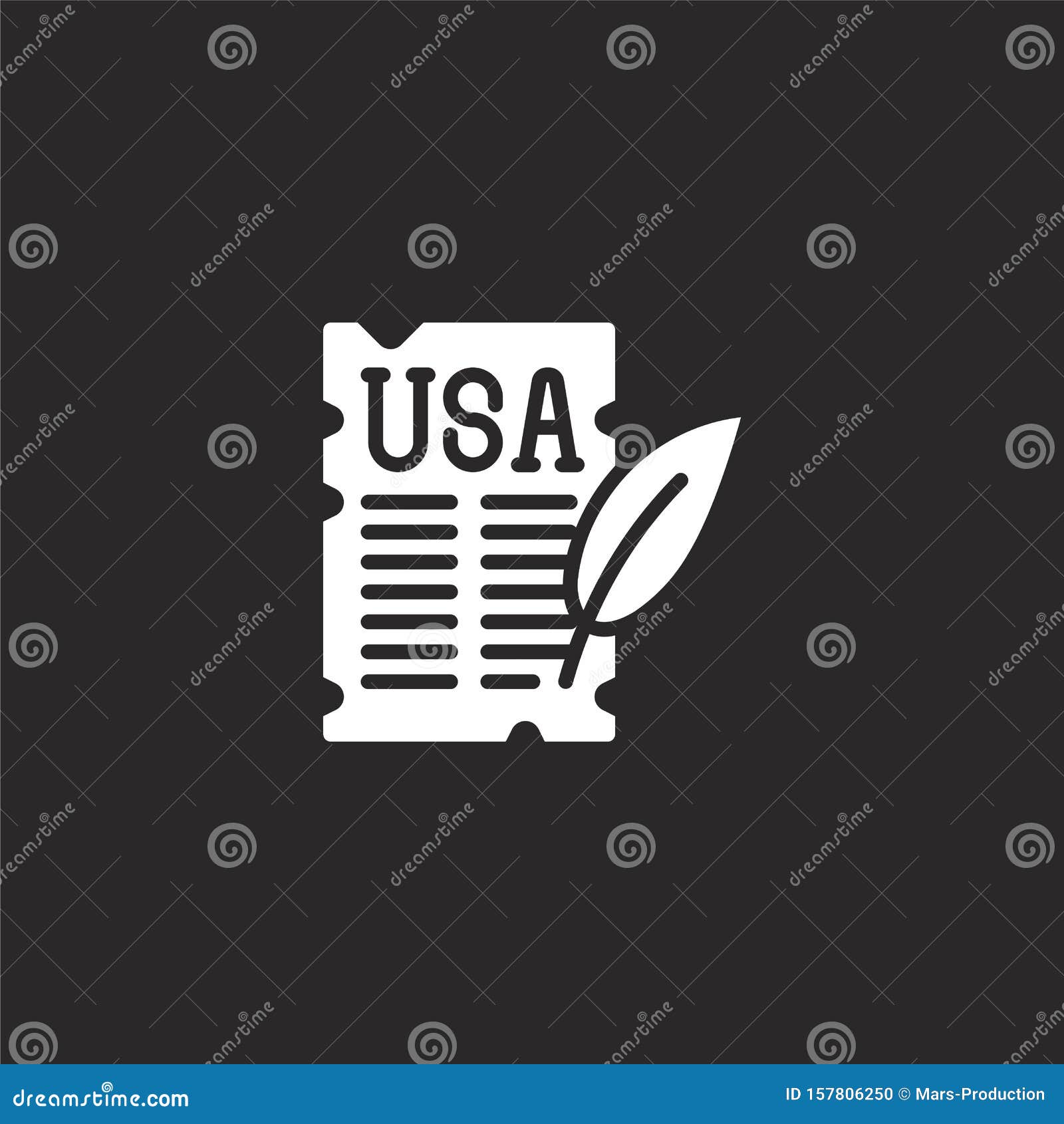 Declaration of Independence Icon. Filled Declaration of Independence ...