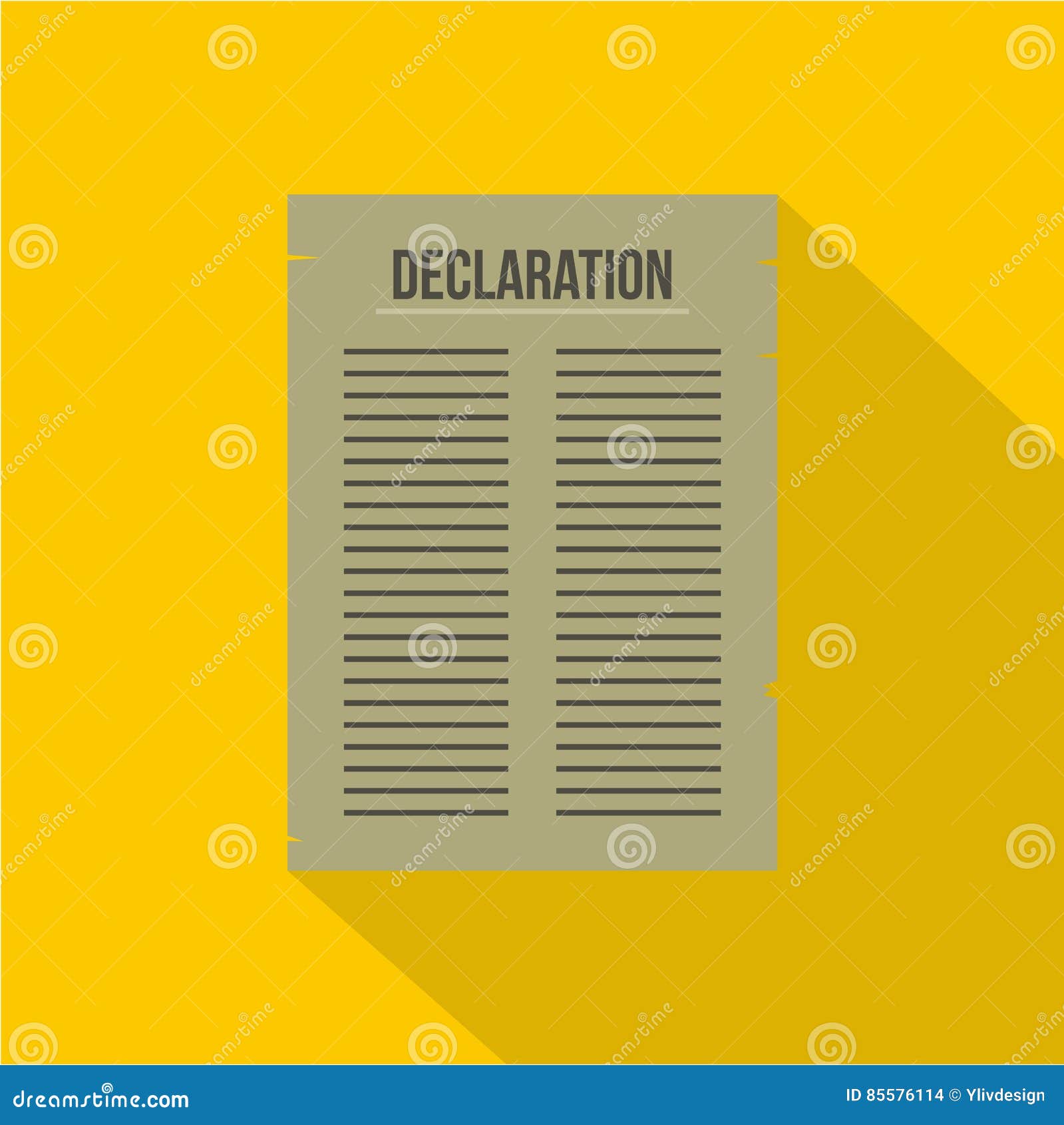 Declaration of Independence Icon , Flat Style Stock Vector ...