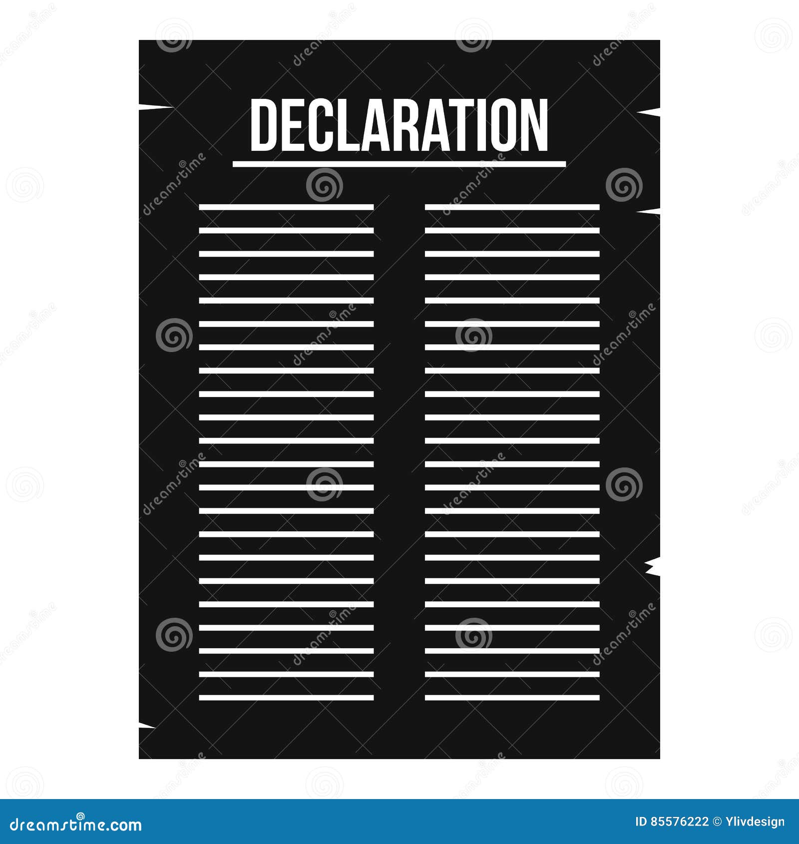 Declaration of Independence Icon, Simple Style Stock Vector ...