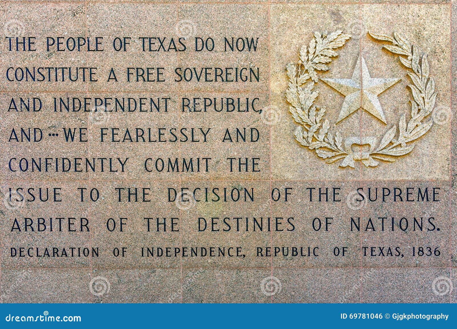 Declaration of Independence Republic of Texas 1836 Stock Photo - Image ...