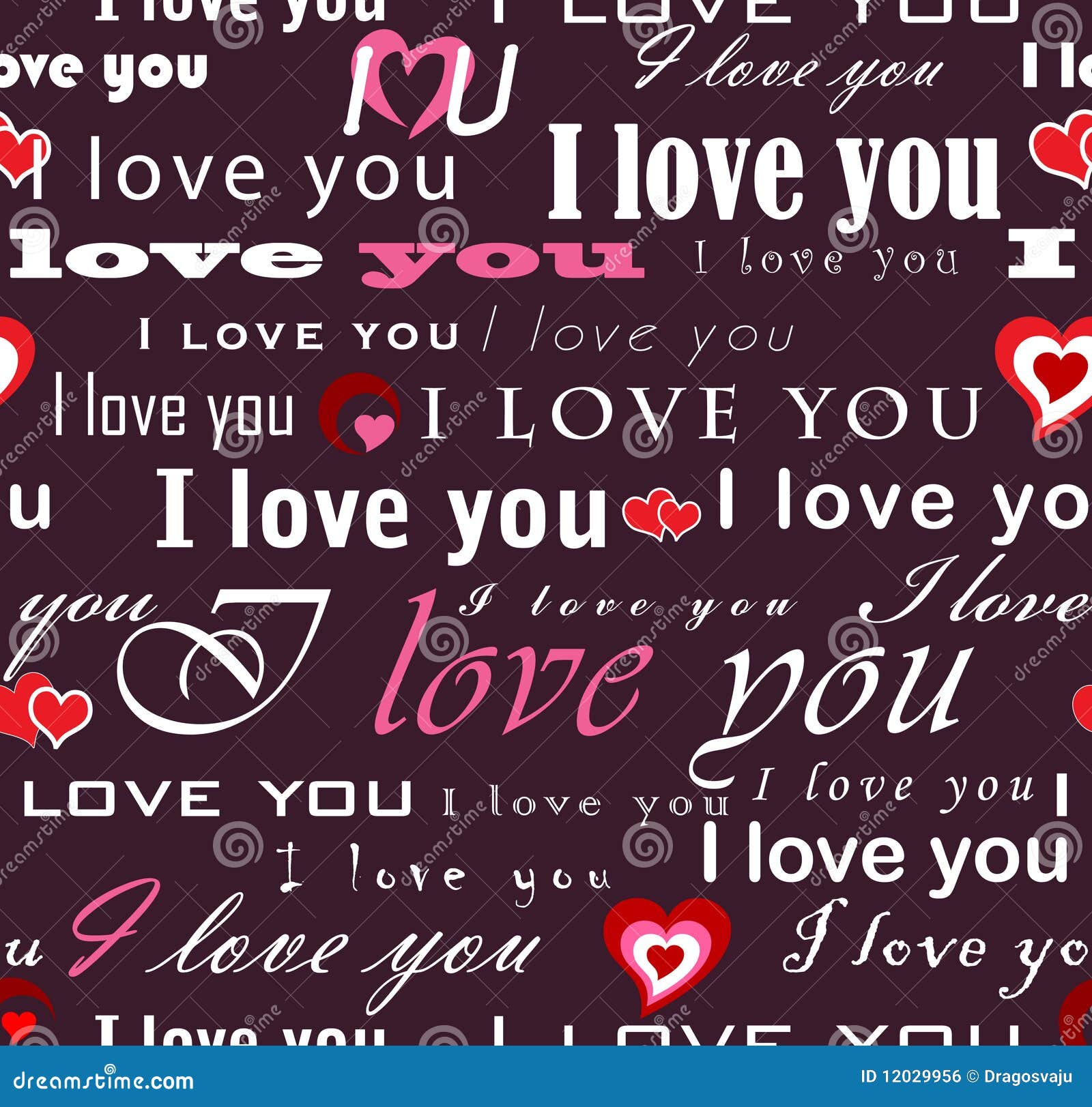 Declaration of love stock vector. Illustration of repeat - 12029956