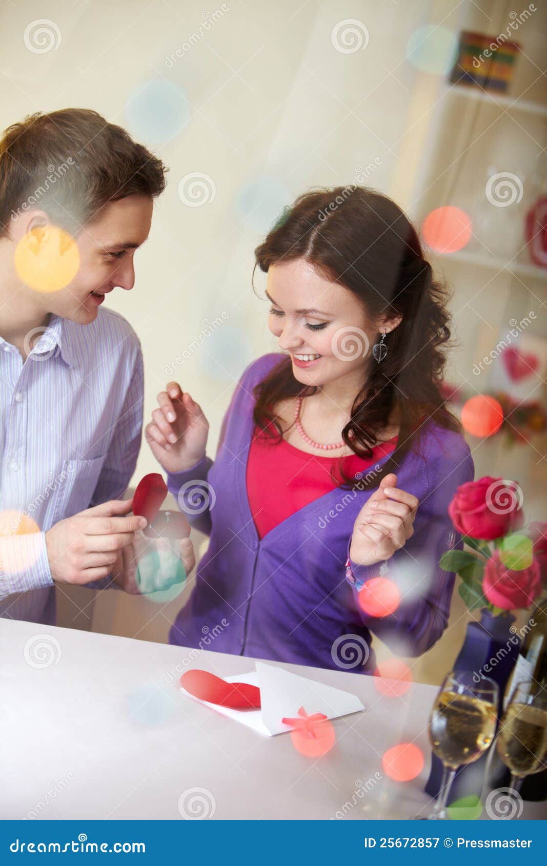 Declaration of love stock image. Image of couple, date - 25672857