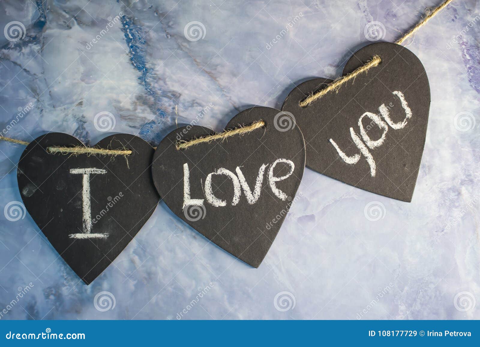 Declaration of Love Written in Hearts Stock Illustration - Illustration ...