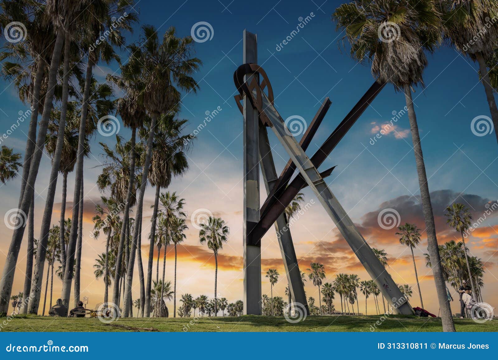 The Declaration Sculpture, a Pair of Massive, Tilted Triangles Balanced ...