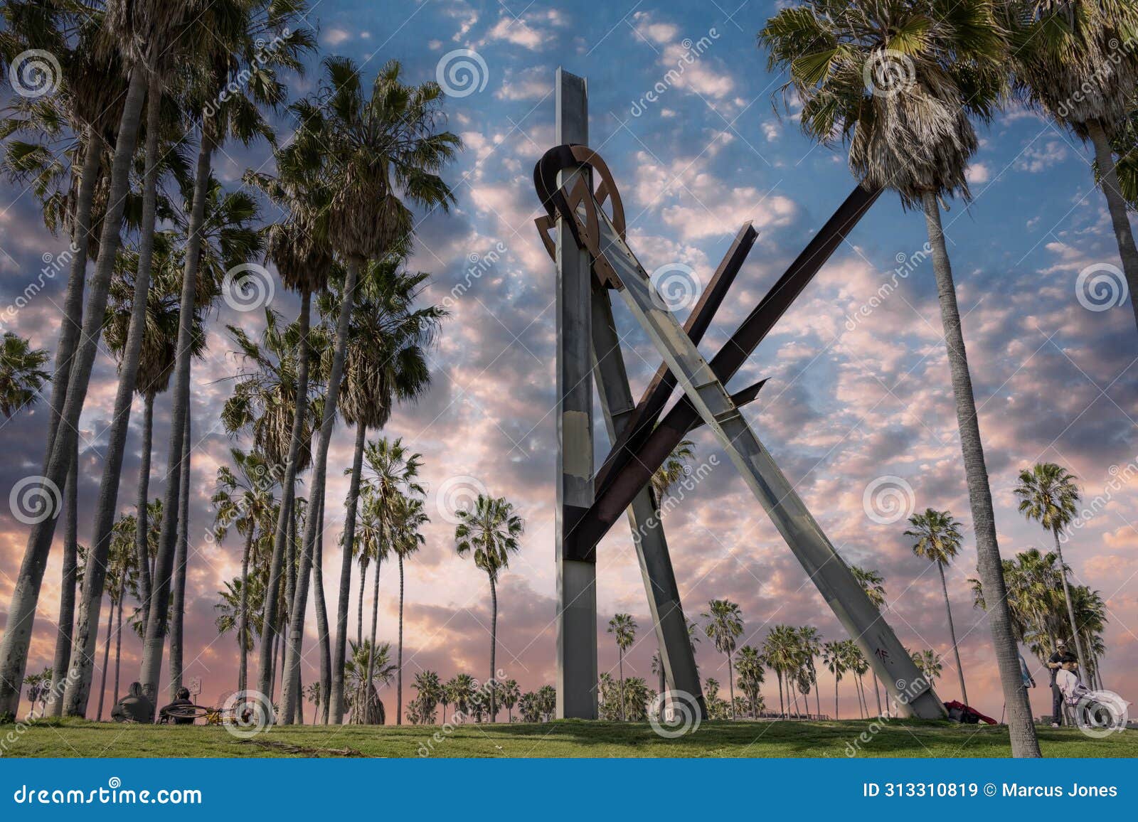 The Declaration Sculpture, a Pair of Massive, Tilted Triangles Balanced ...